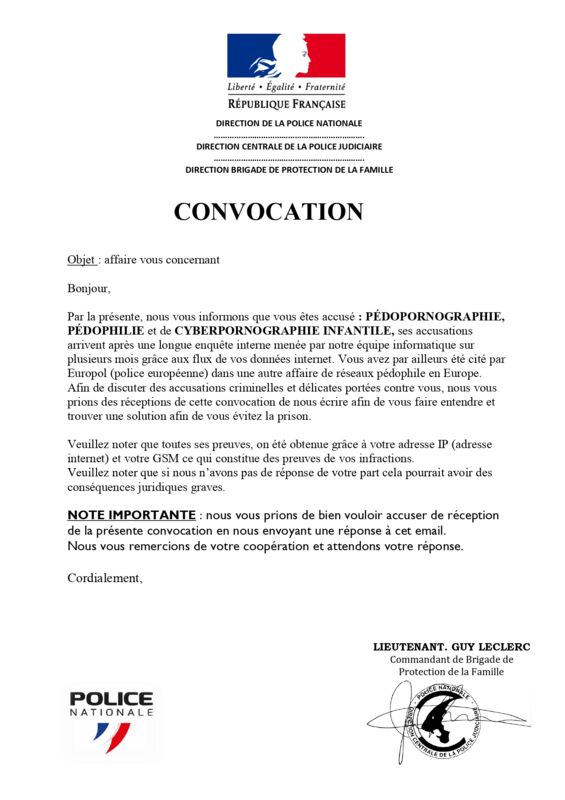 Police nationale | 1 signalement